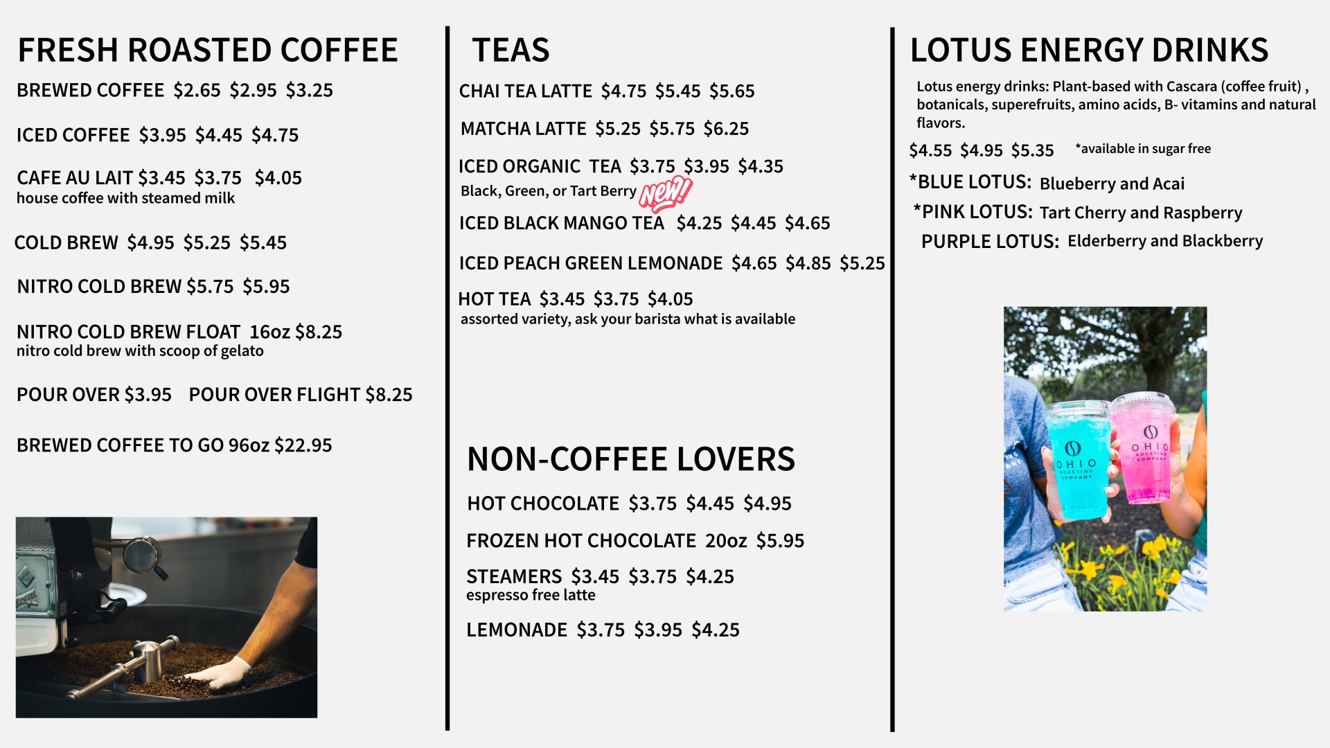 Menu – Ohio Roasting Company
