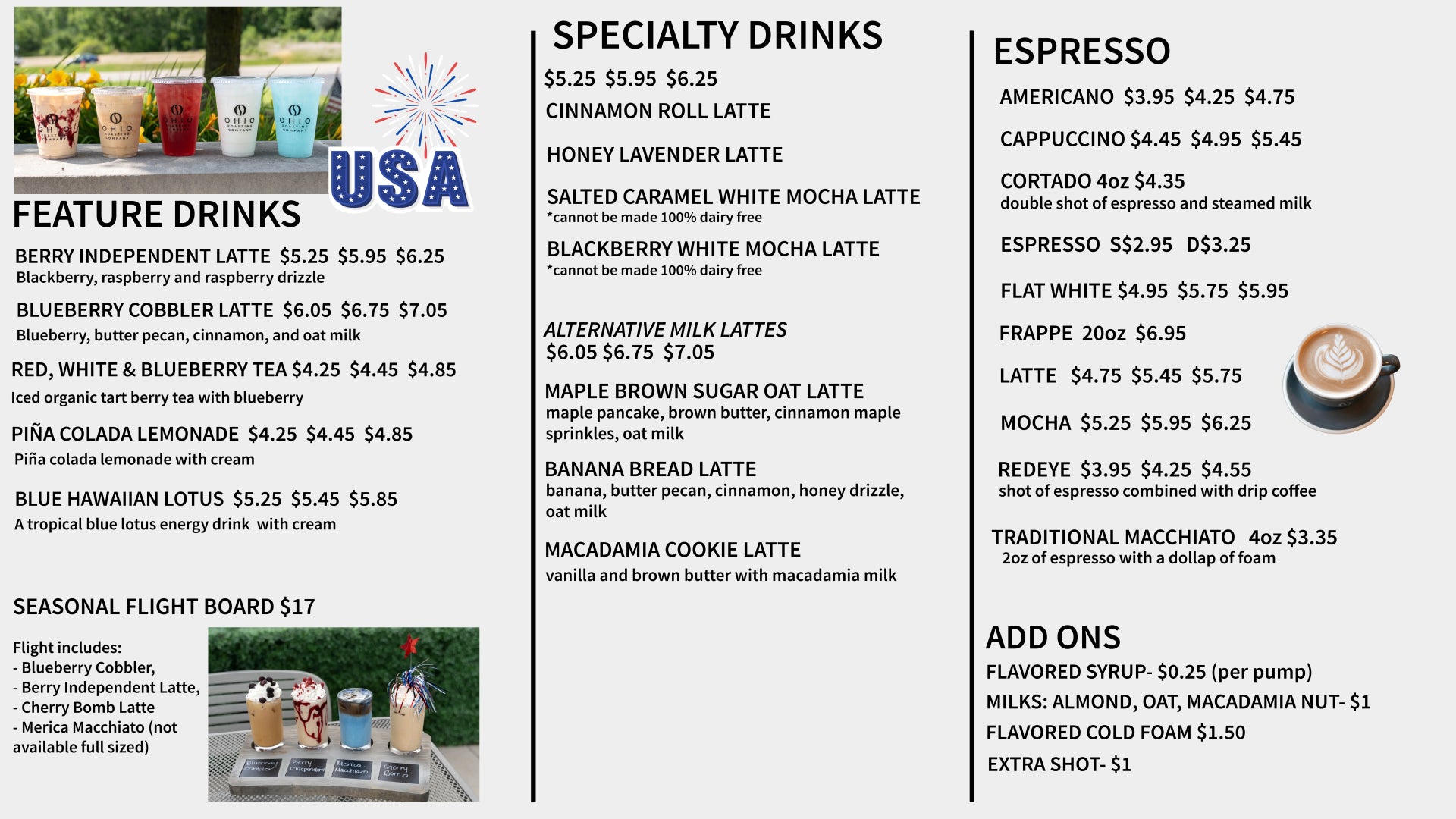 Menu – Ohio Roasting Company